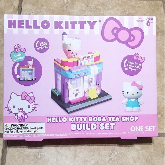 Hello Kitty | Toys | Sanrio Hello Kitty Boba Tea Shop 58pc Build Set ...